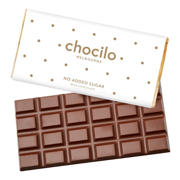 No Added Sugar Milk Chocolate Block | Chocilo Melbourne